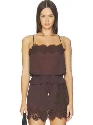 AFRM Healy Lace Trim Top - Espresso