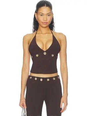 TIGER MIST Tiger Mist Marren Halter Top Brown