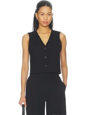 RIPLEY RADER Ponte Knit Cropped Vest - Black
