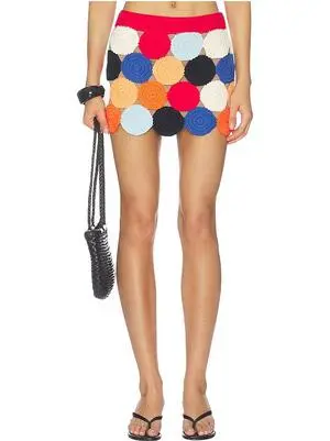 SIMONMILLER Beep Beep Crochet Mini Skirt - Confetti
