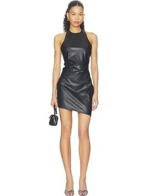 Superdown Calania Faux Leather Mini Dress - Black