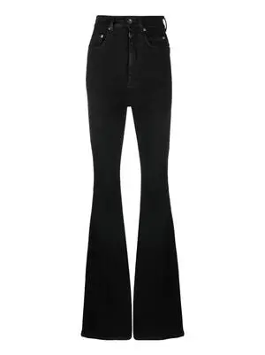 Rick Owens Flared Denim Jeans - Black