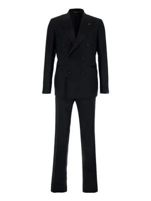 Tagliatore Double-breasted Tailored Suit - Black