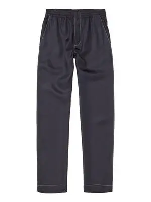 Prada Silk Straight Casual Pants - Black