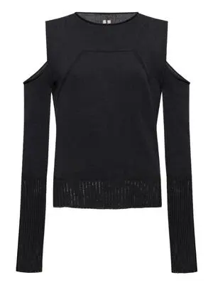 Rick Owens Cut-out Cotton Jumper - Black