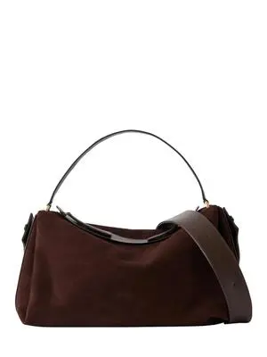 NEOUS Suede Shoulder Bag - Black