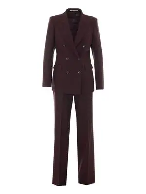Tagliatore Double-breasted Suit Set With Notch Lapels - Black