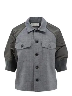 SACAI Sacai Panelled Bomber-Sleeve Jacket