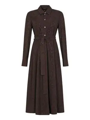 PINKO Pinko Long Shirt Dress With Mother-of-Pearl Buttons And Tie Belt
