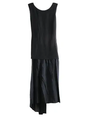 Y’s Panelled Sleeveless Dress - Black