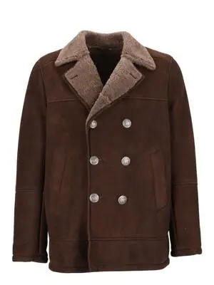 AL DUCA DAOSTA 1902 Long-sleeve Shearling Jacket - Brown