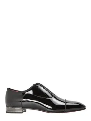 CHRISTIAN LOUBOUTIN Patent Leather Lace-up Shoes - Black