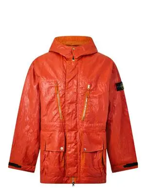 Stone Island Hooded Utility Jacket - Red