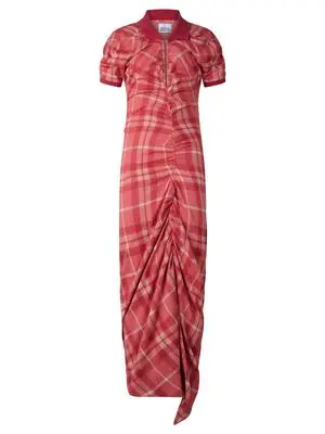 VIVIENNE WESTWOOD Bodycon Maxi Dress With Puff Sleeves - Red