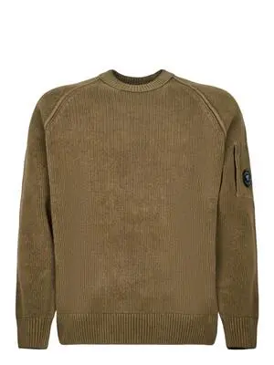C.P. COMPANY Lens Pocket Knitted Sweater - Green