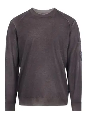 C.P. COMPANY Lens Detail Crewneck Jumper - Black