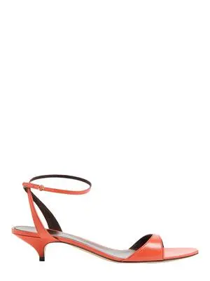 THE ROW The Row Low Heel Sandals With Ankle Strap Orange