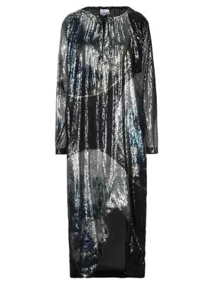 GANNI Sequined Long Sleeve Dress - Black