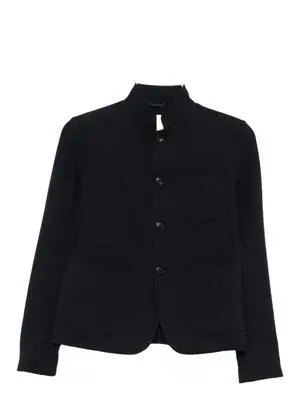 CIRCOLO 1901 Mandarin Collar Patch Pocket Jacket - Black