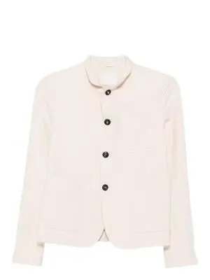 CIRCOLO 1901 Mandarin Collar Patch Pocket Blazer - White