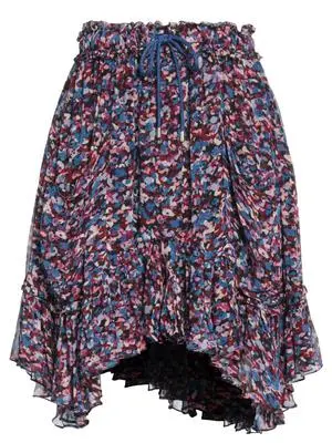 Isabel Marant Étoile Floral Print Tiered Midi Dress - Blue