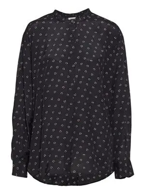 Isabel Marant Étoile Geometric Print Long Sleeve Shirt - Black