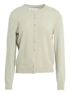 MAISON MARGIELA Solid Color Wool Knit Sweater With Button Detail - Green