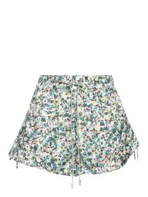 Isabel Marant Étoile Multicolor Printed Drawstring Shorts - Green