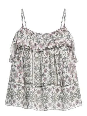 ISABEL MARANT ÉTOILE Isabel Marant Sleeveless Floral Print Ruffled Top