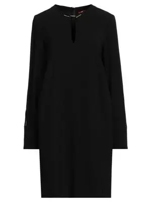 Max Mara Solid Color Long Sleeve Dress - Black