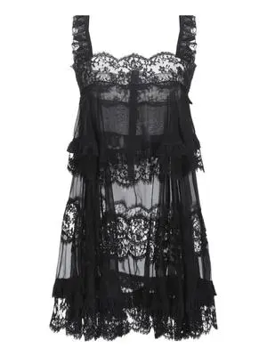 DOLCE & GABBANA Dolce & Gabbana Lace Sleeveless Deep V-Neck Top
