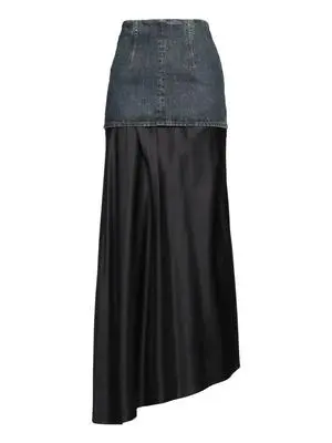 MAISON MARGIELA Mm6 Maison Margiela Two-Tone Spliced A-Line Maxi Skirt