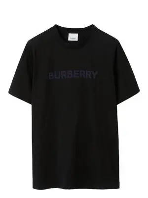 Burberry Logo-print Cotton T-shirt - Black