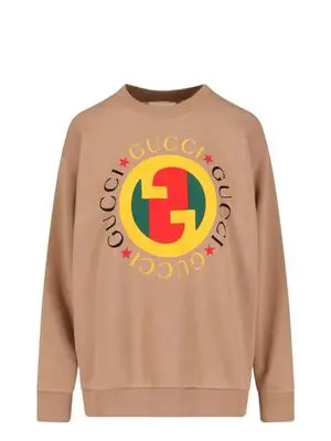 Gucci Heavy Felted Cotton Sweatshirt - Brown