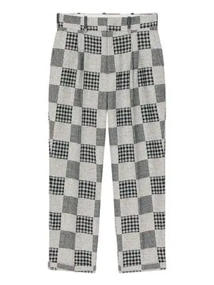 Kenzo Patchwork Tailored Trousers - Gray