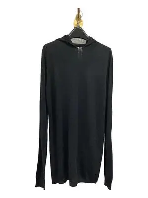 Rick Owens Hooded Virgin Wool Jumper - Black