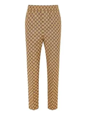 GUCCI Gucci Monogrammed Elastic Waist Casual Pants