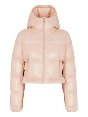 Fendi Cropped Zip-up Padded Jacket - Pink