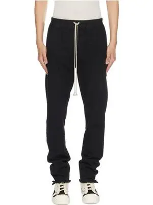 Rick Owens Elasticated Drawstring Waistband Trousers - Black