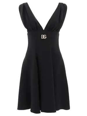 Dolce & Gabbana Dg Embellished Mini Dress - Black