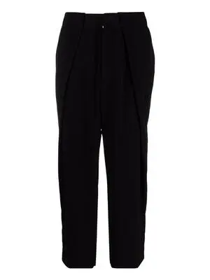 BALMAIN Balmain Crêpe Pleated Cropped Trousers