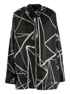 RICK OWENS Rick Owens Geometric Print Lightweight Hooded Jacket