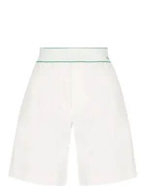 BOTTEGA VENETA Bottega Veneta Logo Embroidered Shorts With Contrast Stitching