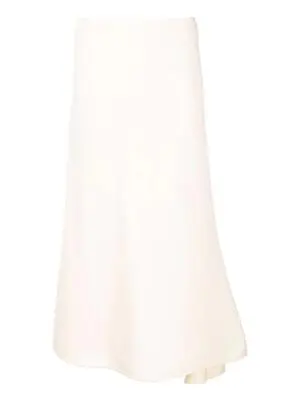 JIL SANDER Asymmetrical Midi Skirt - White
