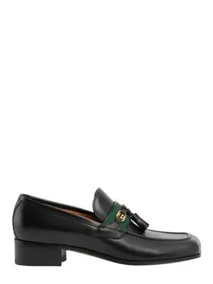 Gucci Web Interlocking G Loafers - Black
