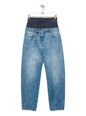Loewe Trompe L'oeil Jeans In Denim - Blue