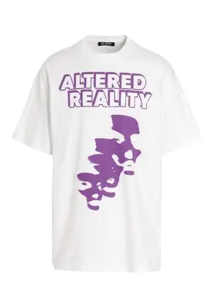 Raf Simons Logo Round Collar Short-sleeved T-shirt - White