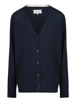 MAISON MARGIELA V-neck Long-sleeved Cardigan - Black