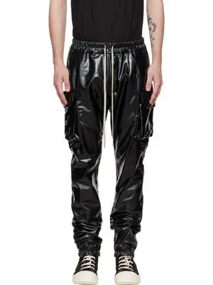 RICK OWENS Rick Owens Drkshdw Mastodon Faux-Leather Cargo Trousers