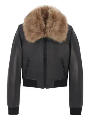 SAINT LAURENT Saint Laurent Lambskin And Shearling Jacket